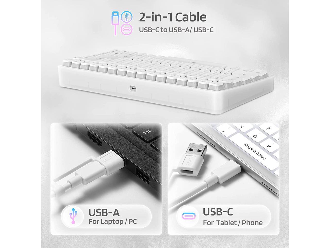 LTC Neon75 Wireless 75% Triple Mode BT5.0/2.4G/USB-C Hot Swappable ...