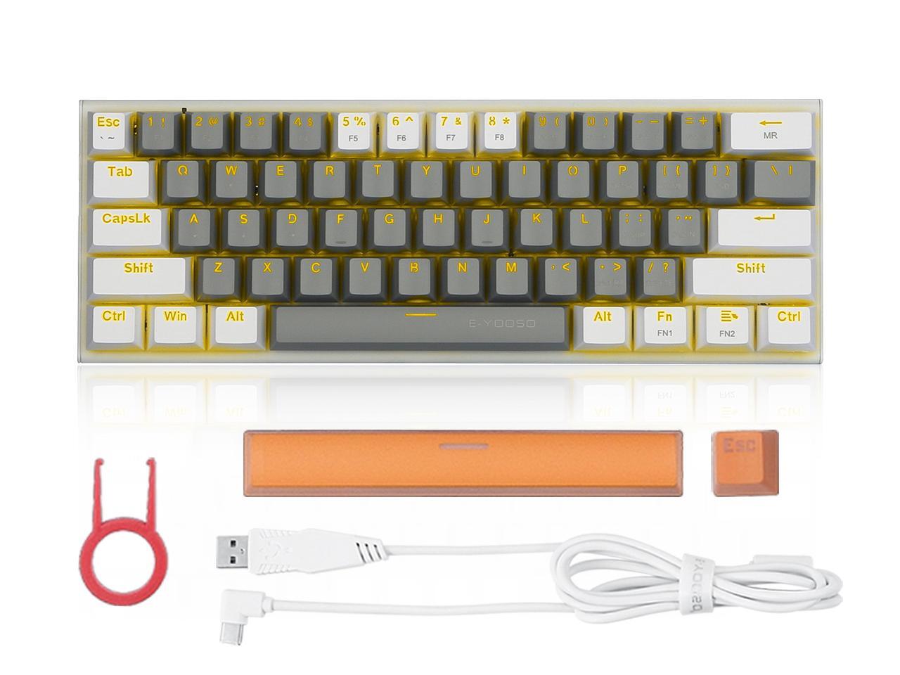 E-YOOSO Z11 Gaming Keyboard, with Red Switches and Solid Color Backlit ...