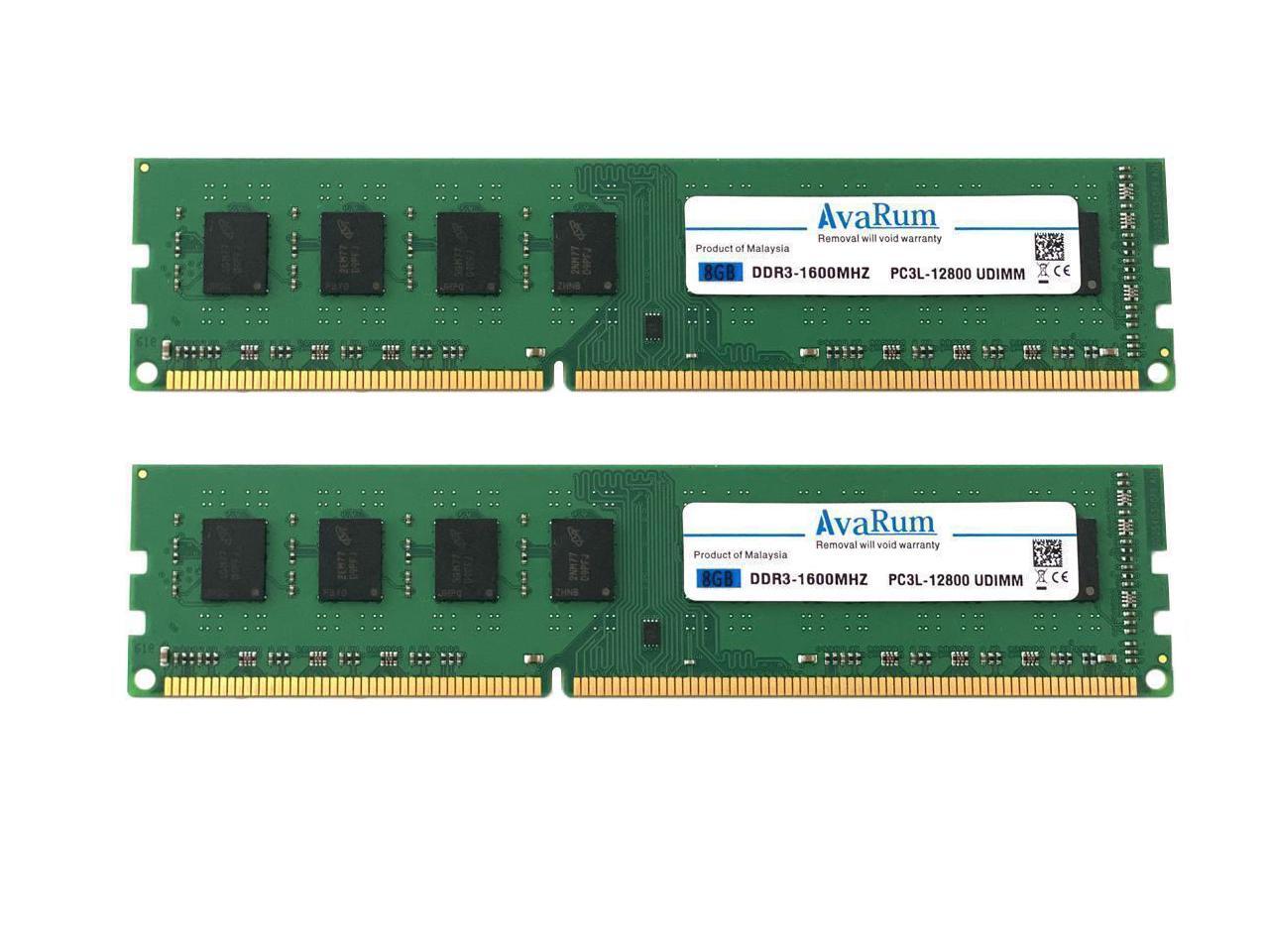 16GB (2x8GB) DDR3L 1600Mhz (PC3L-12800) Desktop Memory Module by Avarum ...