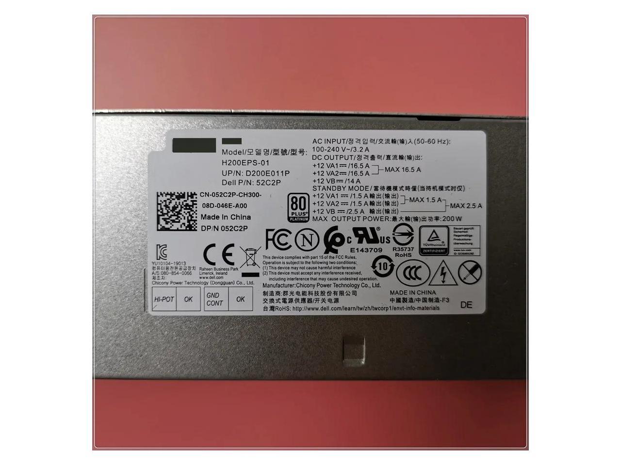 Optiplex 3080 5080 7080 5090 7090 SFF 200W Power Supply Adapter PSU ...