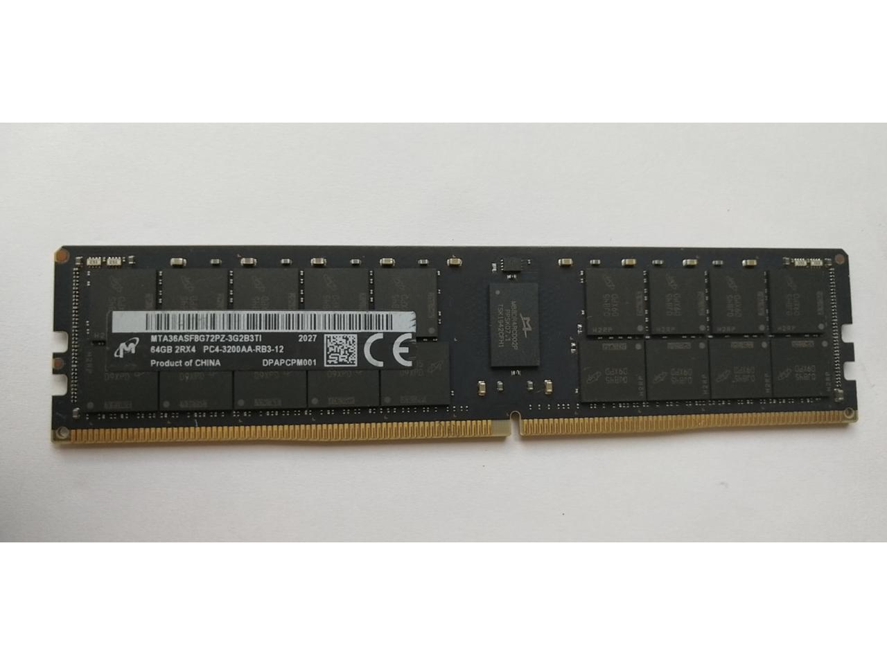 Micron 64GB DDR4 3200 8Gx72 ECC CL22 RDIMM Server Memory Module ...