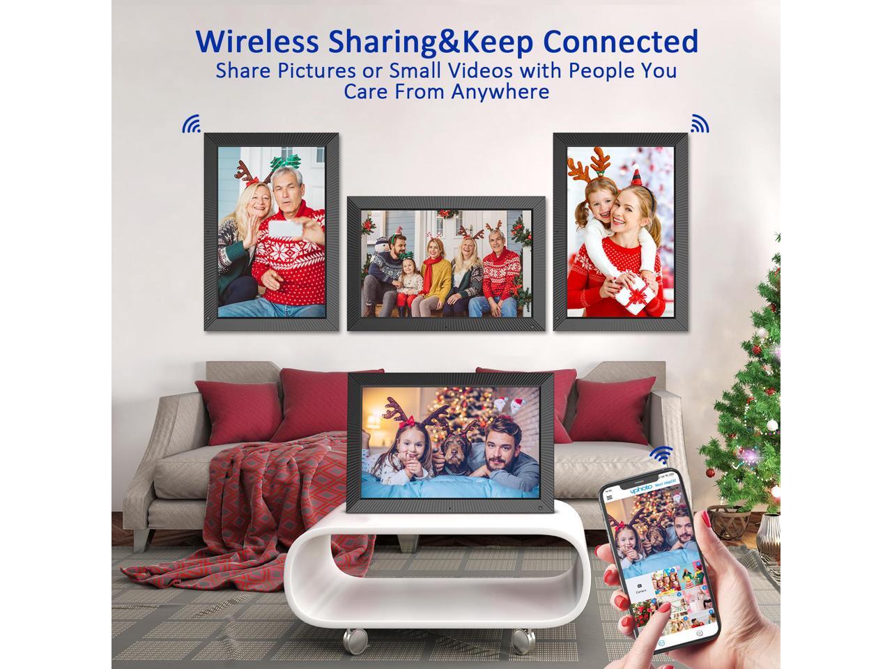 Fullja 19 inch Large Smart Digital Photo Frame WiFi Cloud HD Digital ...