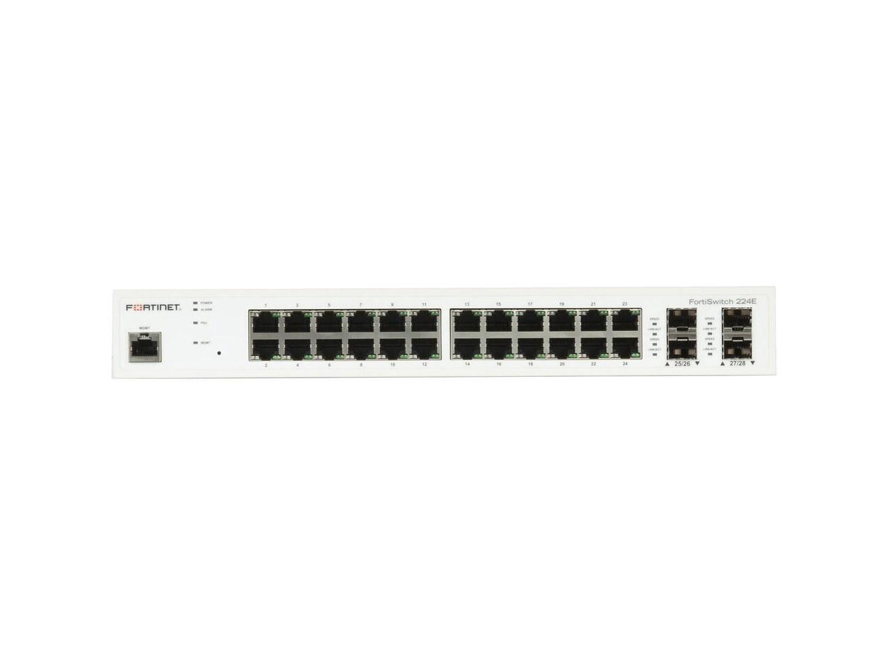 Fortinet FortiSwitch 224E - switch - 24 ports - managed - rack ...