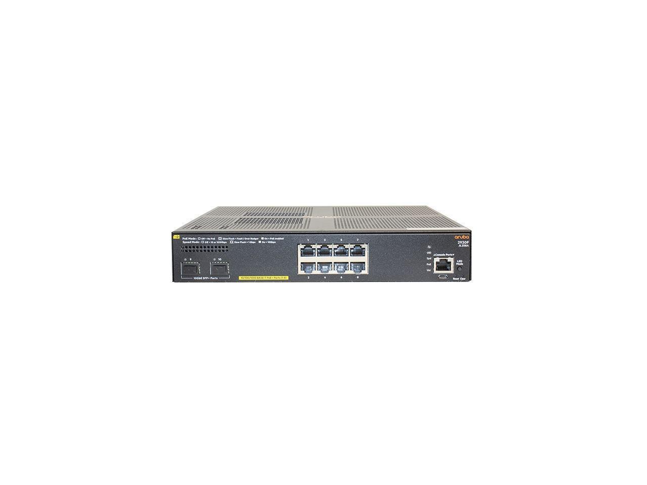 HPE Aruba 2930F 8G PoE+ 2SFP+ - switch - 8 ports - managed - rack ...