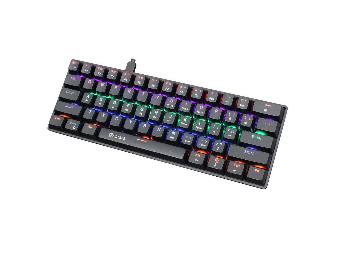 V900-DGG Mechanical Keyboard 61 Keys Compact Wired Blue SwitchLED ...