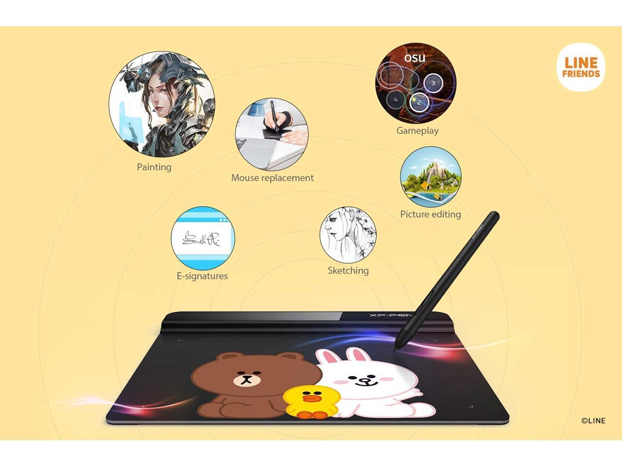 XP-PEN OSU Tablet StarG640 Digital Drawing Pad Line Friends Edition ...