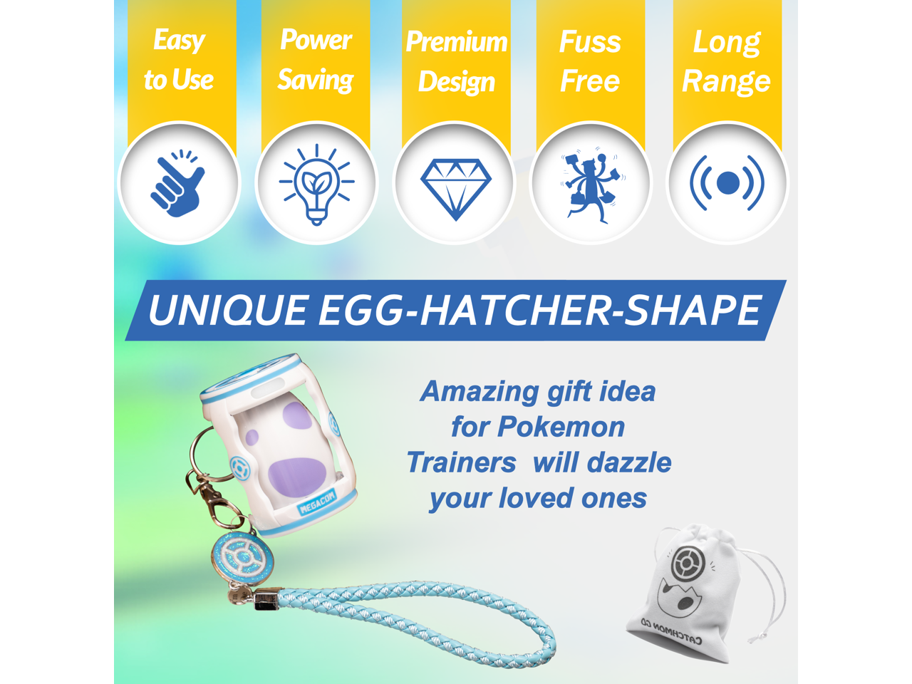 MEGACOM Catchmon Go Auto Catcher for Pokemon Go Plus – Portable Always ...
