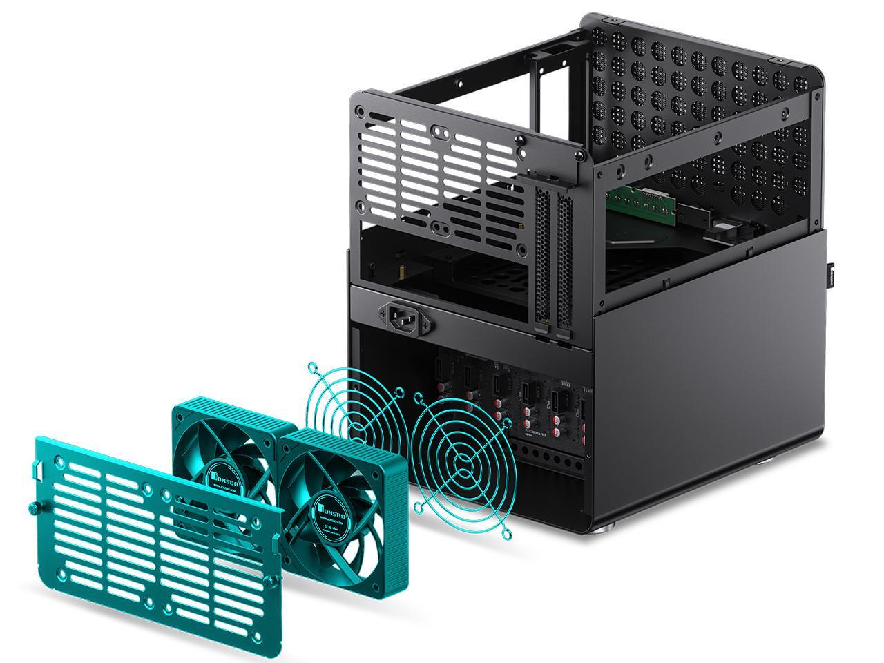 JONSBO N3 Mini-ITX NAS PC Chassis, ITX Computer Case, 8+1 Disk Bays NAS ...