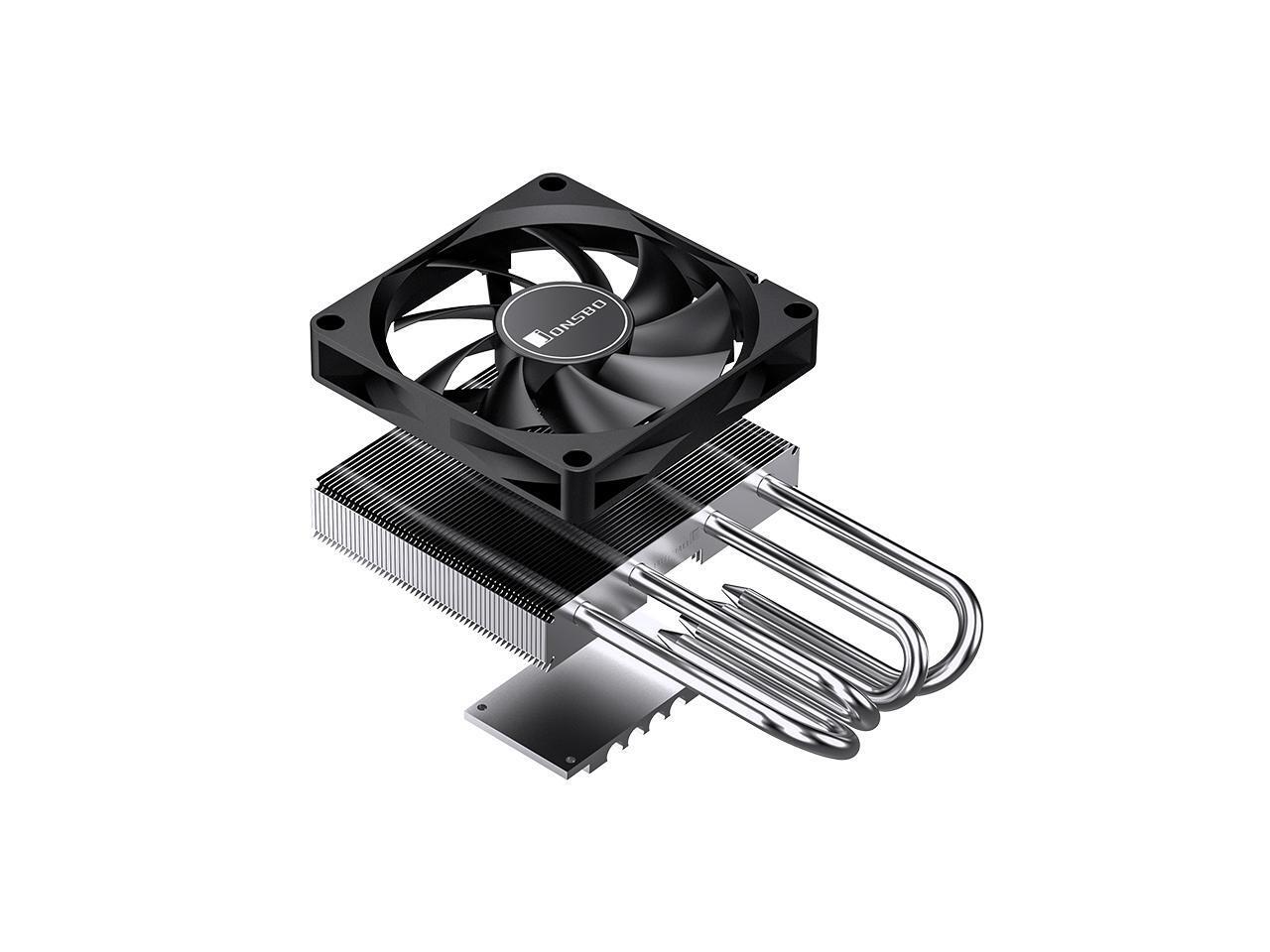 JONSBO HP400S BLACK Mini CPU cooling Fan, Top Flow CPU Cooler , All-in ...