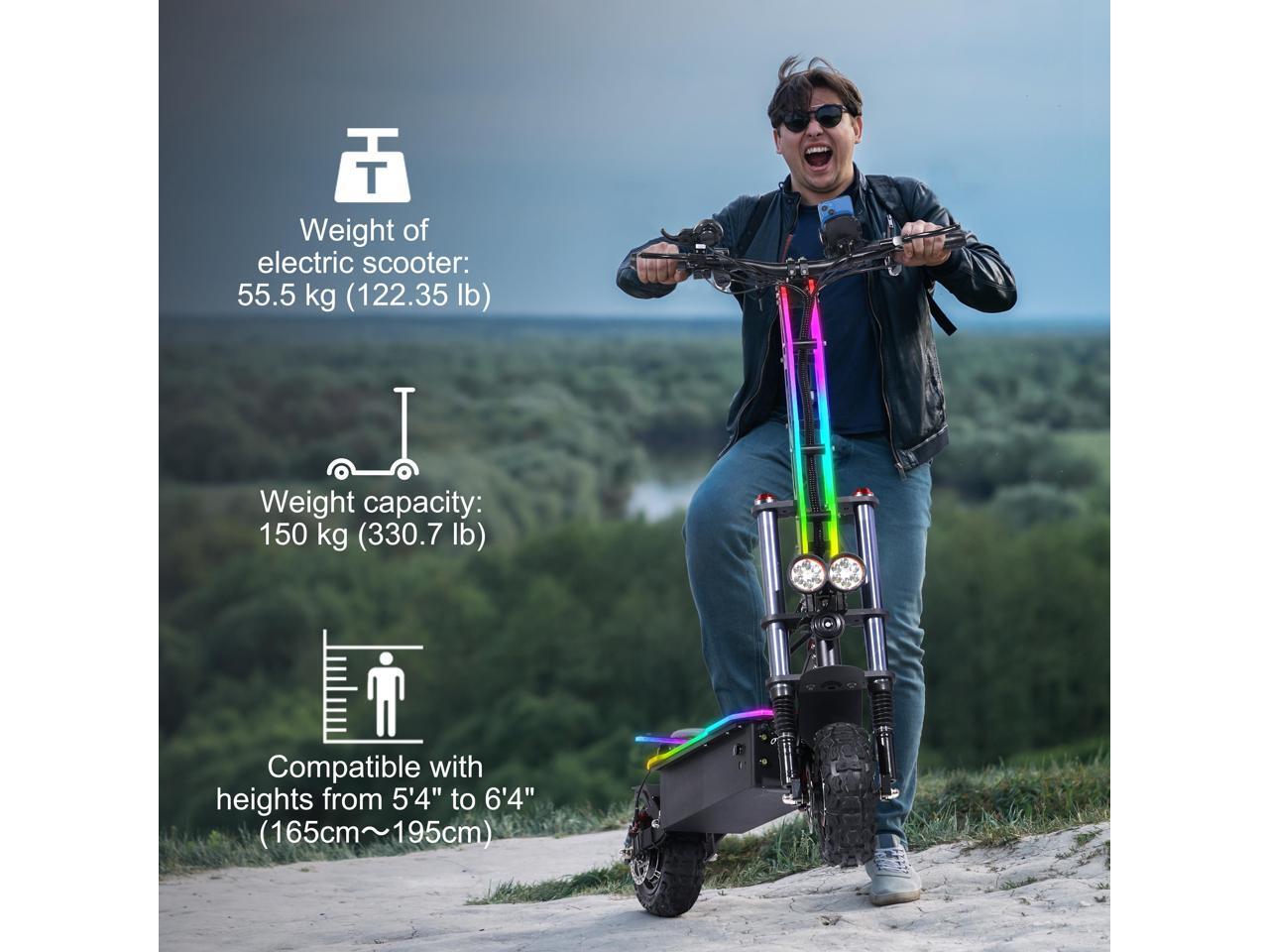 TopMate ES23 Fast Electric Scooter with Seat for Adults 55Mph 2800W Dual Motor, 60V 25Ah Lithium ...