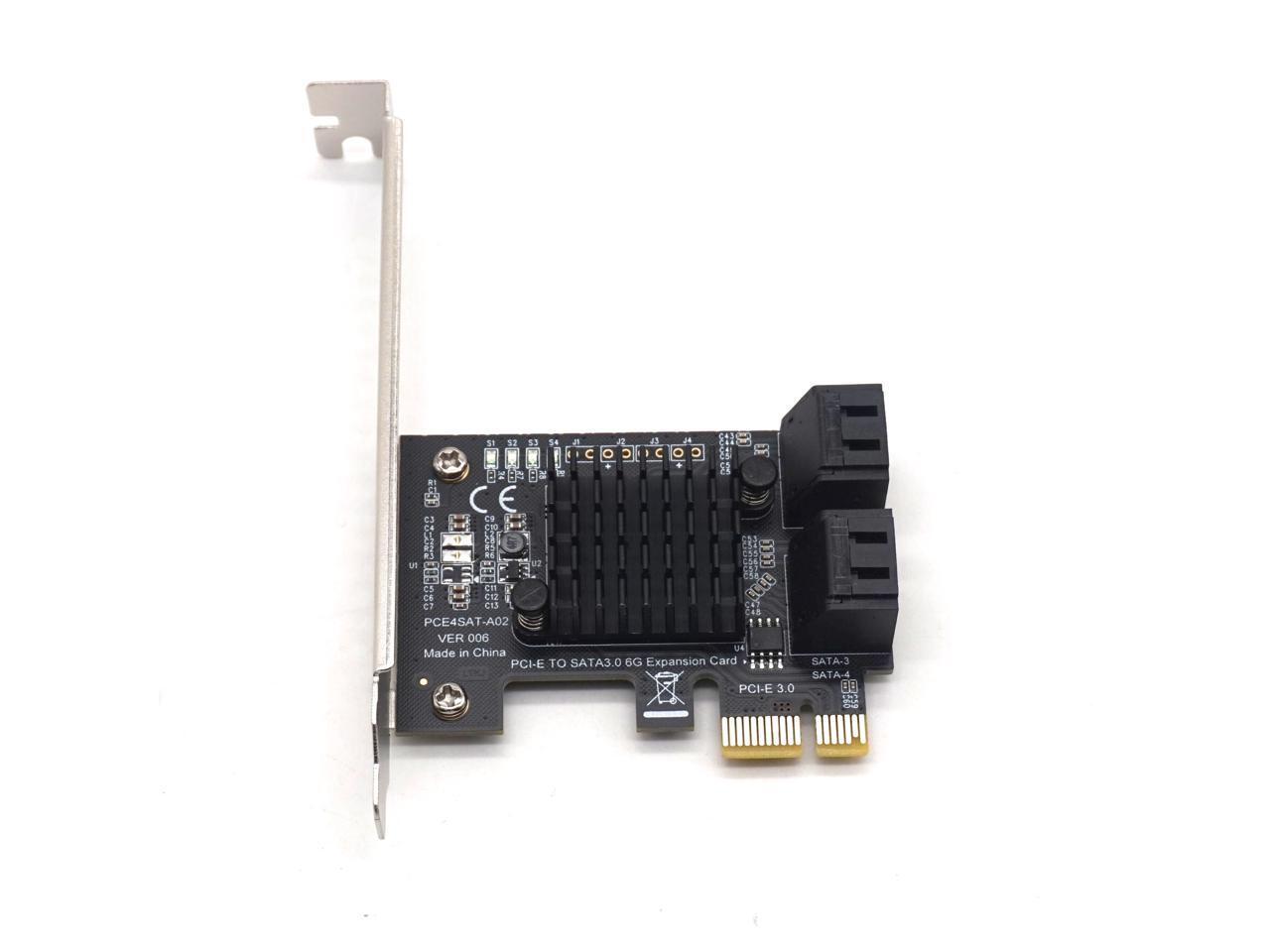 Weastlinks PCIE PCI-E to 4 Port SATA 3.0 to PCIe x1 GEN3 Expansion ...