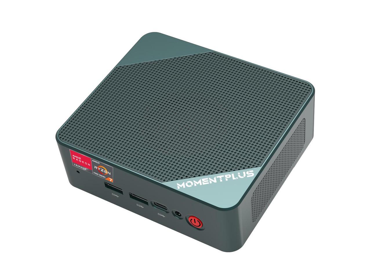 MOMENTPLUS Mini Gaming PC Windows 11 Pro, AMD Ryzen 7 7735HS Mini Computers up to 4.75GHz 32GB ...