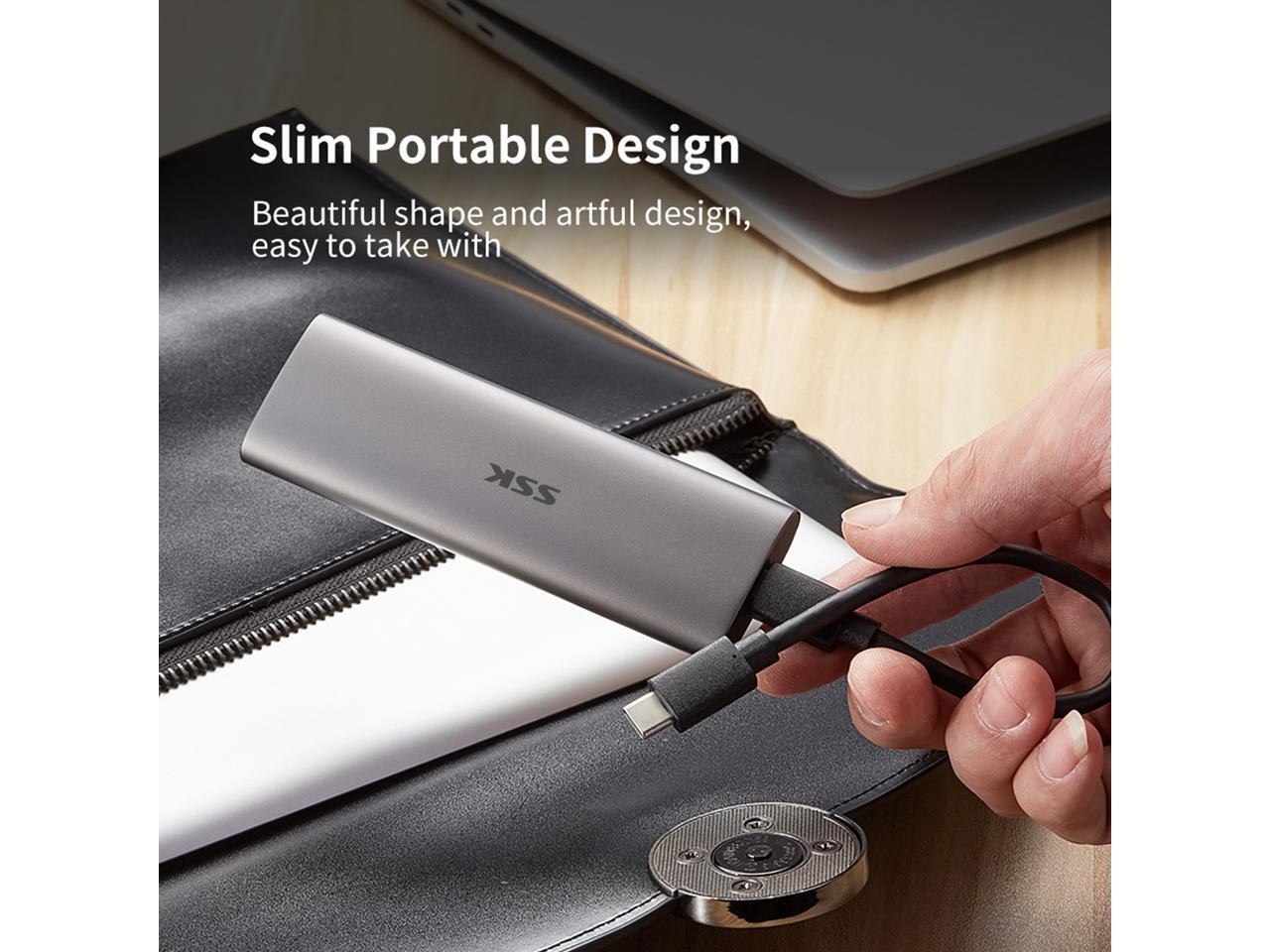 SSK 1TB Portable External SSD,USB3.2 Gen2(6Gbps) Ultra Speed External ...