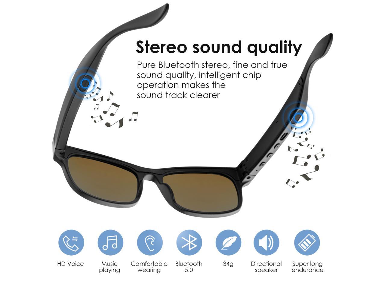 Smart Audio Sunglasses Polarized Lenses Uv400 Open Ear Bluetooth