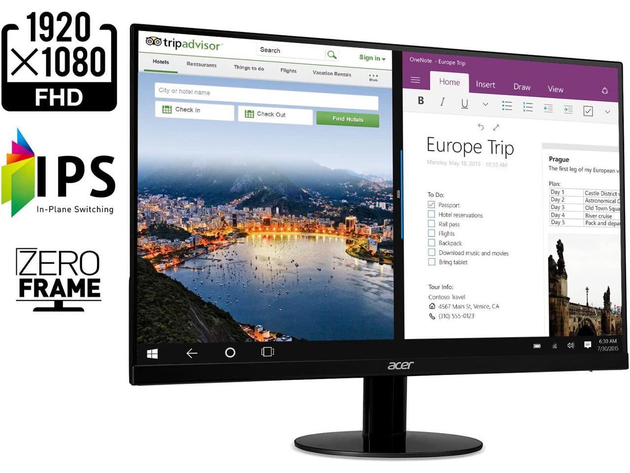 Acer SB220Q bi 21.5 Inches Full HD (1920 x 1080) IPS Ultra-Thin Zero ...