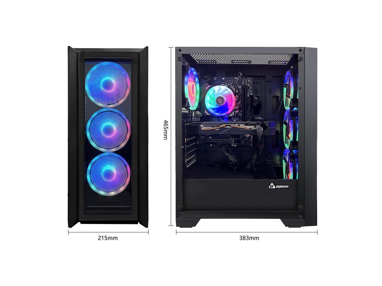 Hoengager Apollo Gaming PC -AMD Ryzen 7 5700G 8-Core 3.8GHz - RTX ...