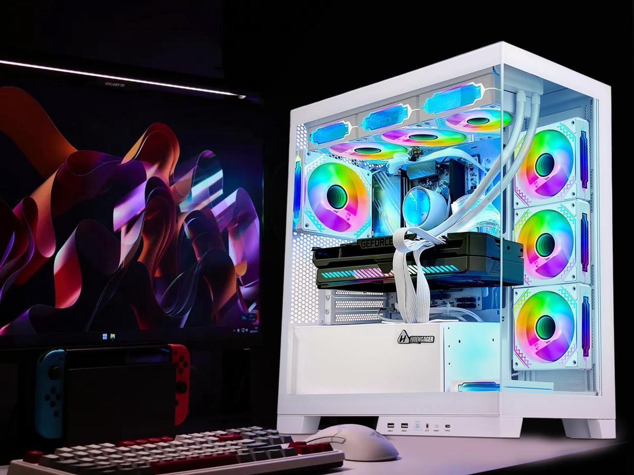 Hoengager Ocean Park Gaming PC Desktop-AMD Ryzen 7 5700X 3.4 GHz 8-Core ...