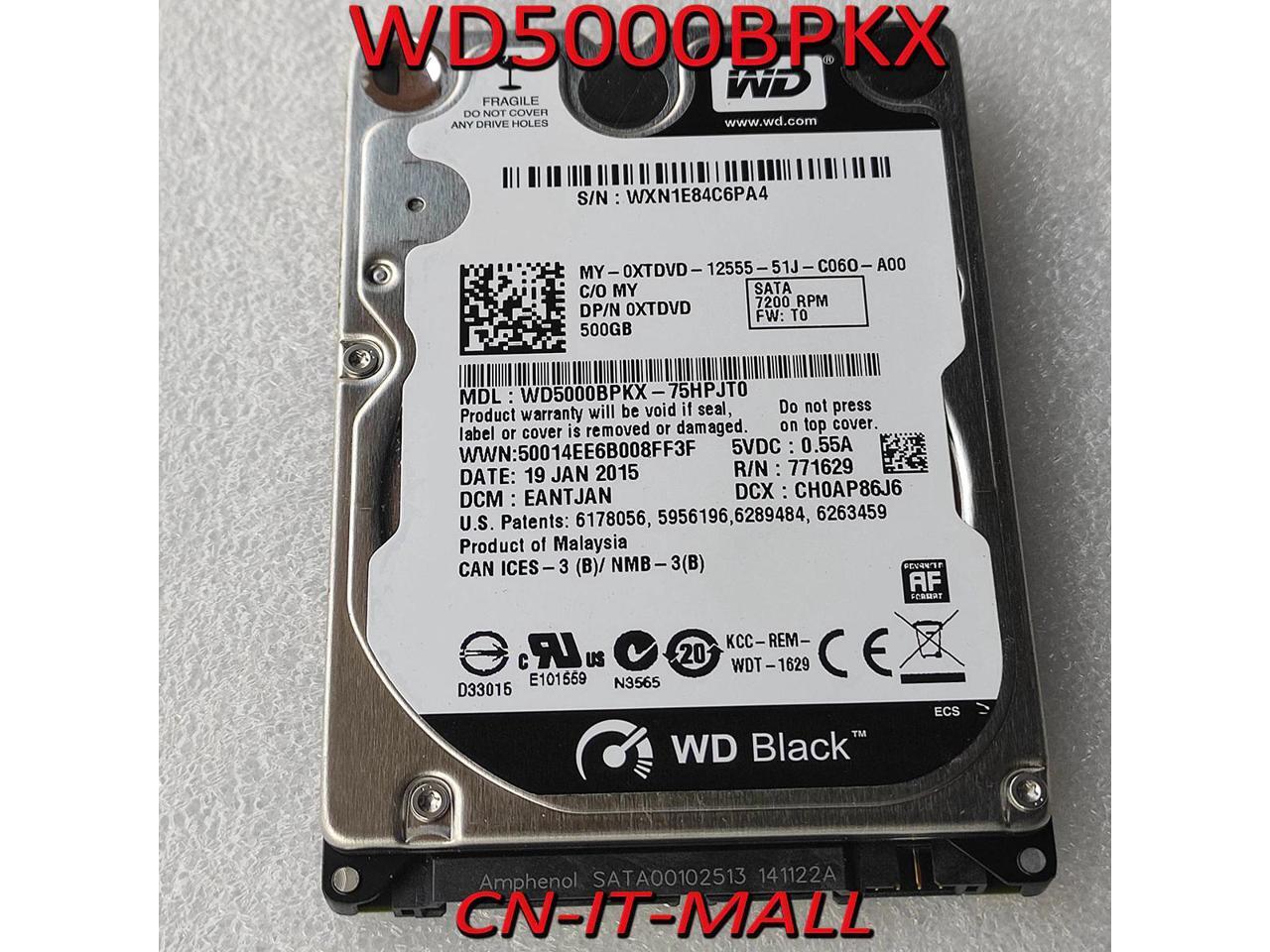 2.5 WD5000BPKX WD5000BPKT Black 500GB SATA 7200RPM 16MB SATA 2.5" Hard Drive - Newegg.com
