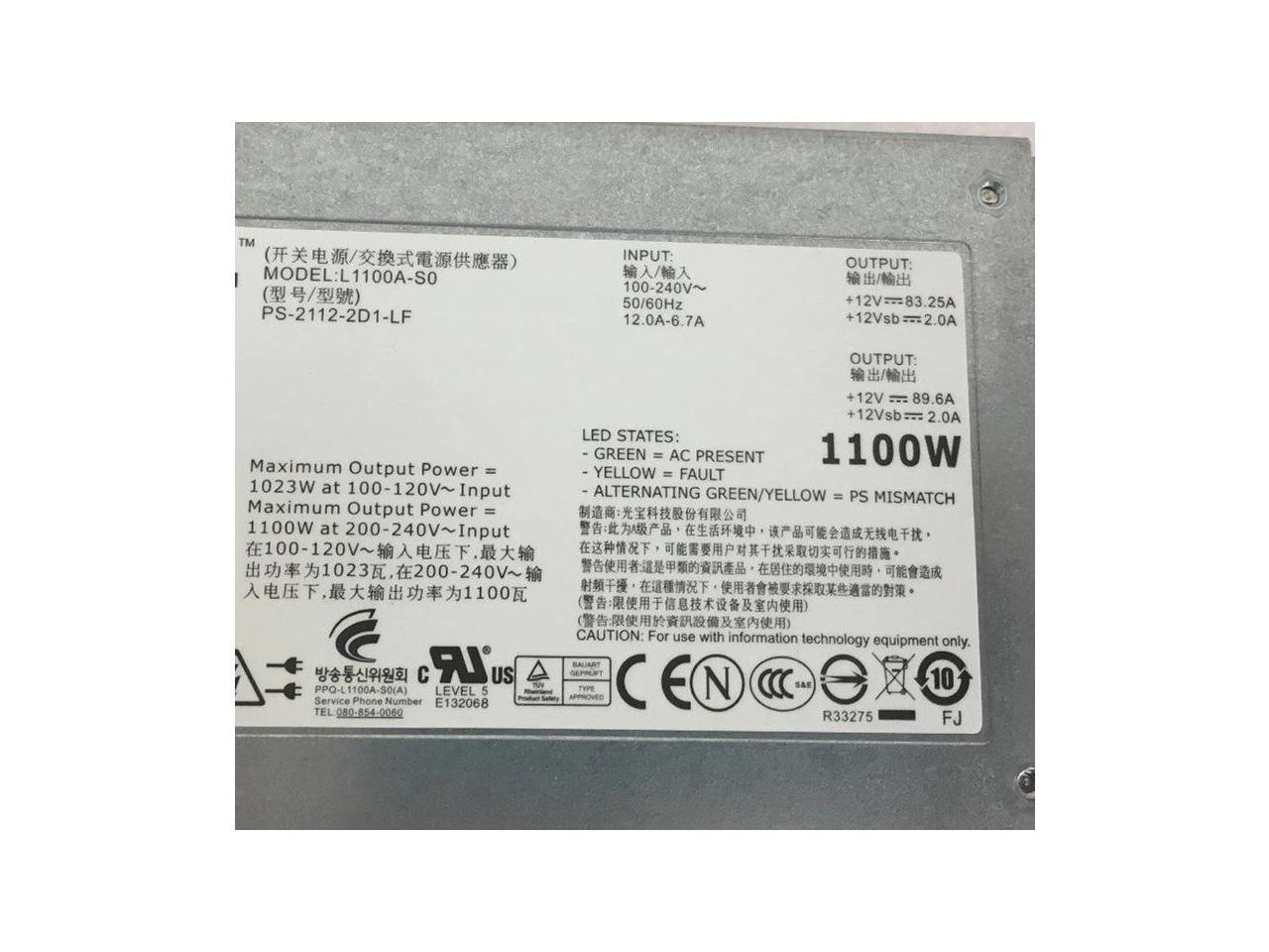 ship by spsr ,1100w Server PSU PS-2112-2D1-L L1100A-S0 power supply for ...