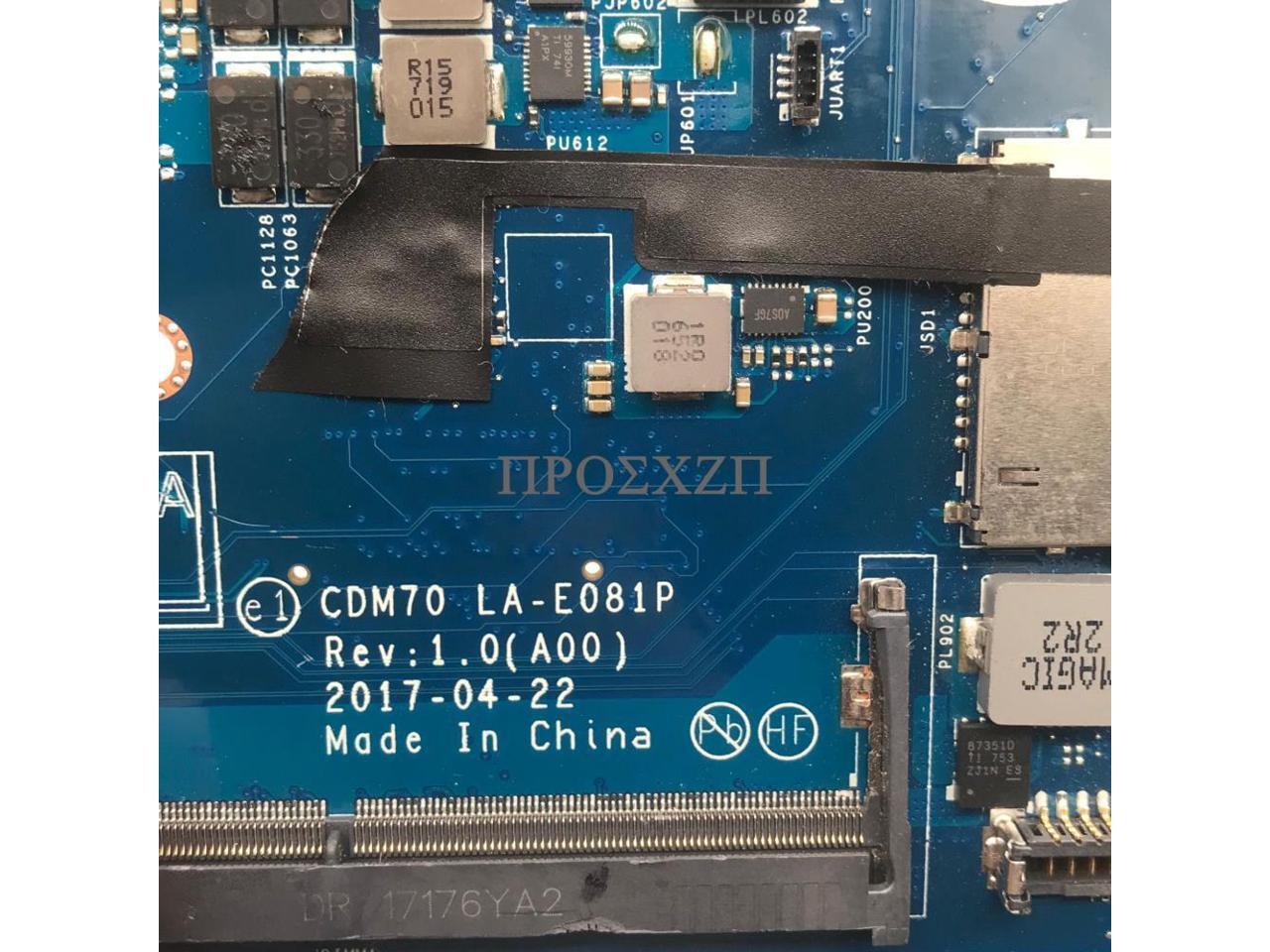 5480 Laptop Motherboard CN-0HHY6K 0HHY6K HHY6K LA-E081P Mainboard With ...