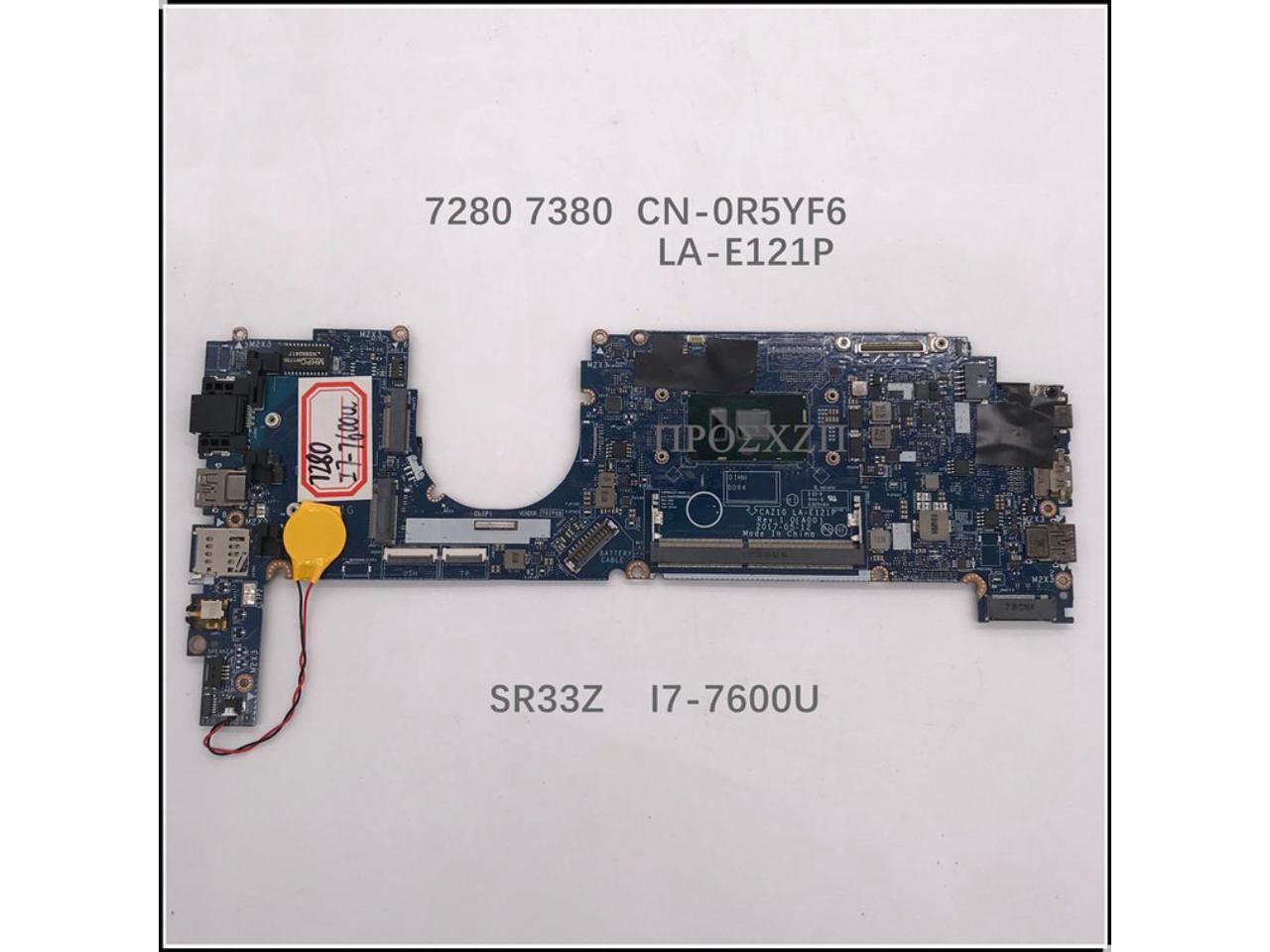7280 7380 Laptop Motherboard CN-0R5YF6 0R5YF6 R5YF6 LA-E121P Mainboard ...