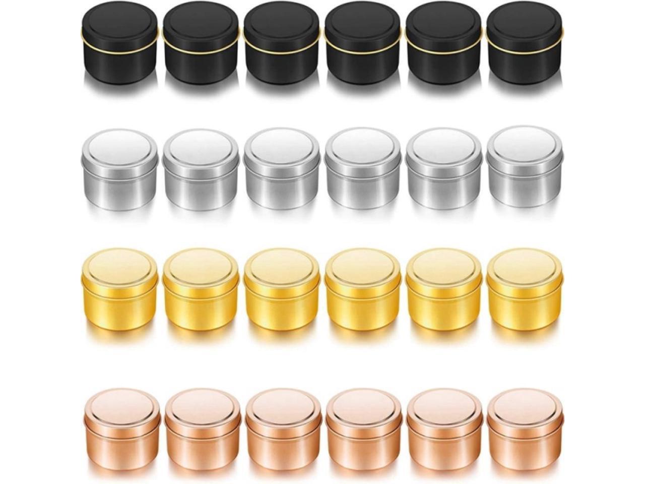24 Pieces Candle Tins 4 Oz Candle Jars Metal Tin Cans DIY Candle Empty 24 Pieces Candle Tins 4 Oz Candle Jars Metal Tin Cans DIY Candle Empty
