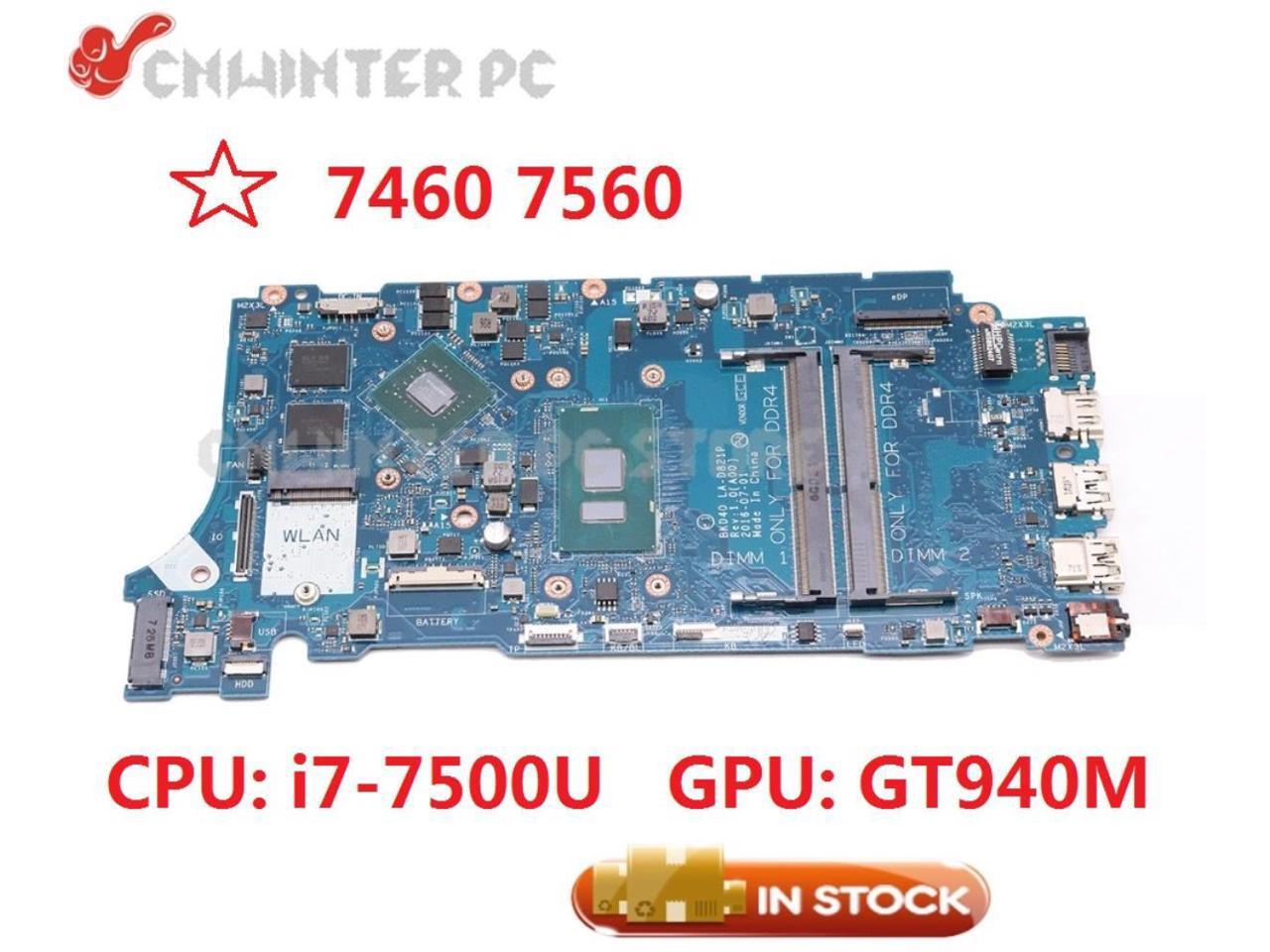 CN-09WC1G 09WC1G 9WC1G BKD40 LA-D821P For Dell inspiron 7460 7560 Laptop Motherboard SR2ZV I7 ...