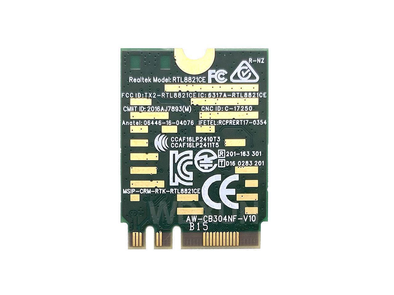 RTL8821CE 802.11AC 1X1 Wi-Fi+BT 4.2 Combo Adapter Card Wireless LAN ...