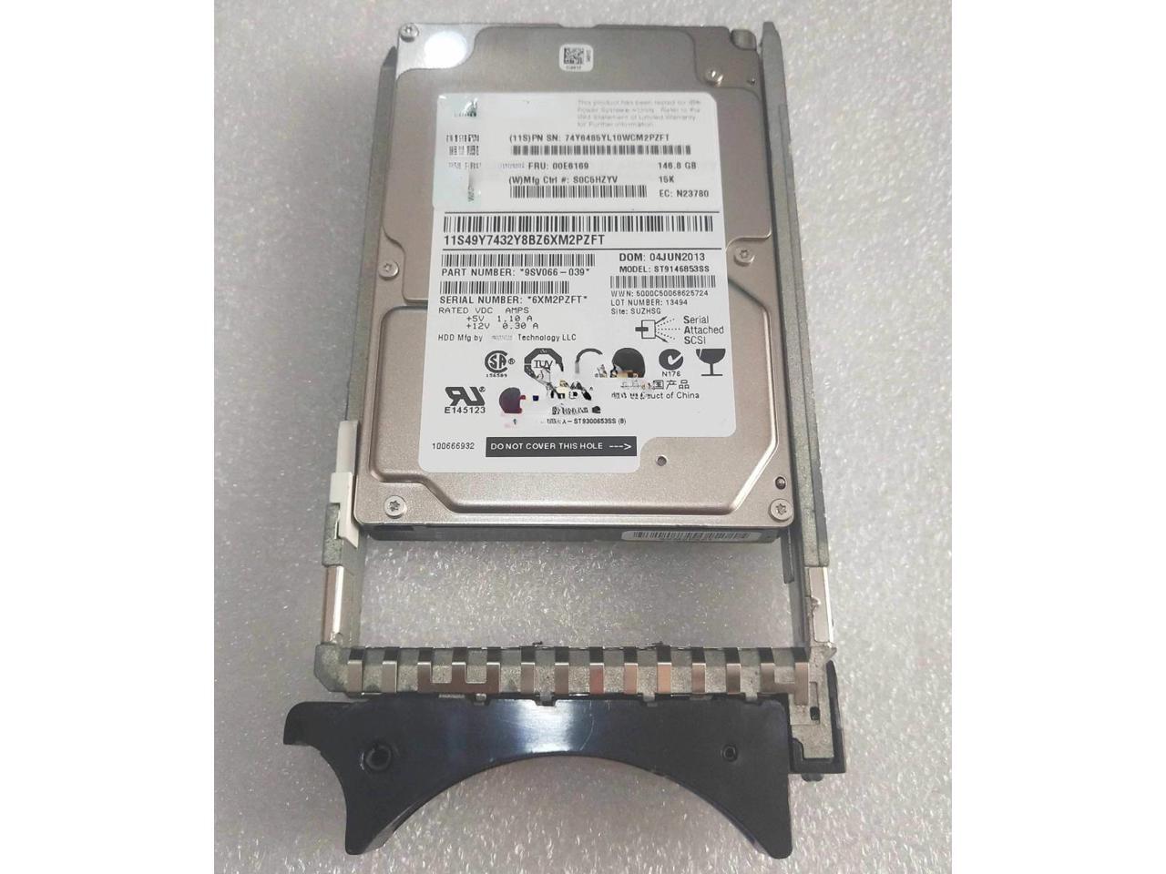 For IBM 44V6845 44V6843 00E6169 74Y6485 146G 15K SAS 1886 hard disk ...