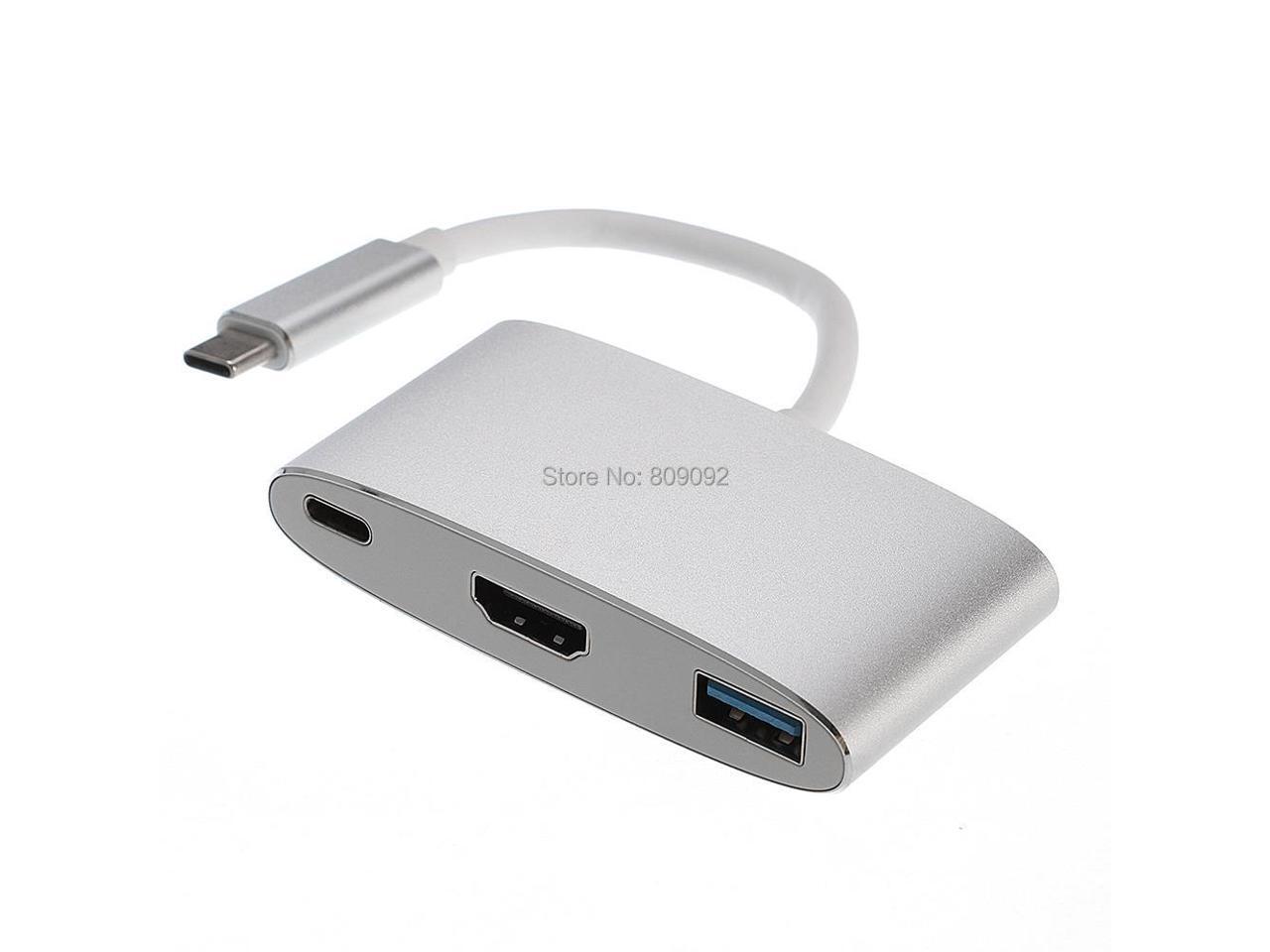 3in1 Type C USB3.1 to USB-C 4K HDMI USB 3.0 Adapter Conventer Hub ...