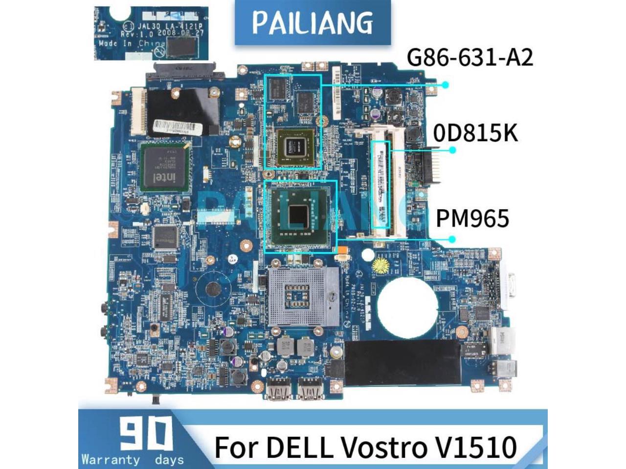 Laptop motherboard For DELL Vostro V1510 Mainboard CN-0D815K LA-4121P ...