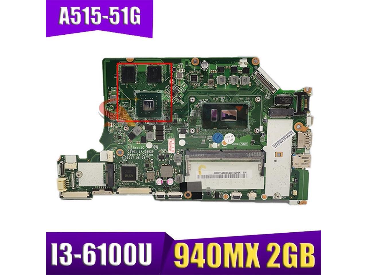 C5V01 LA-E892P motherboard For ACER Nitro A515-51G A315-53G laptop motherboard CPU: I3-6100U ...