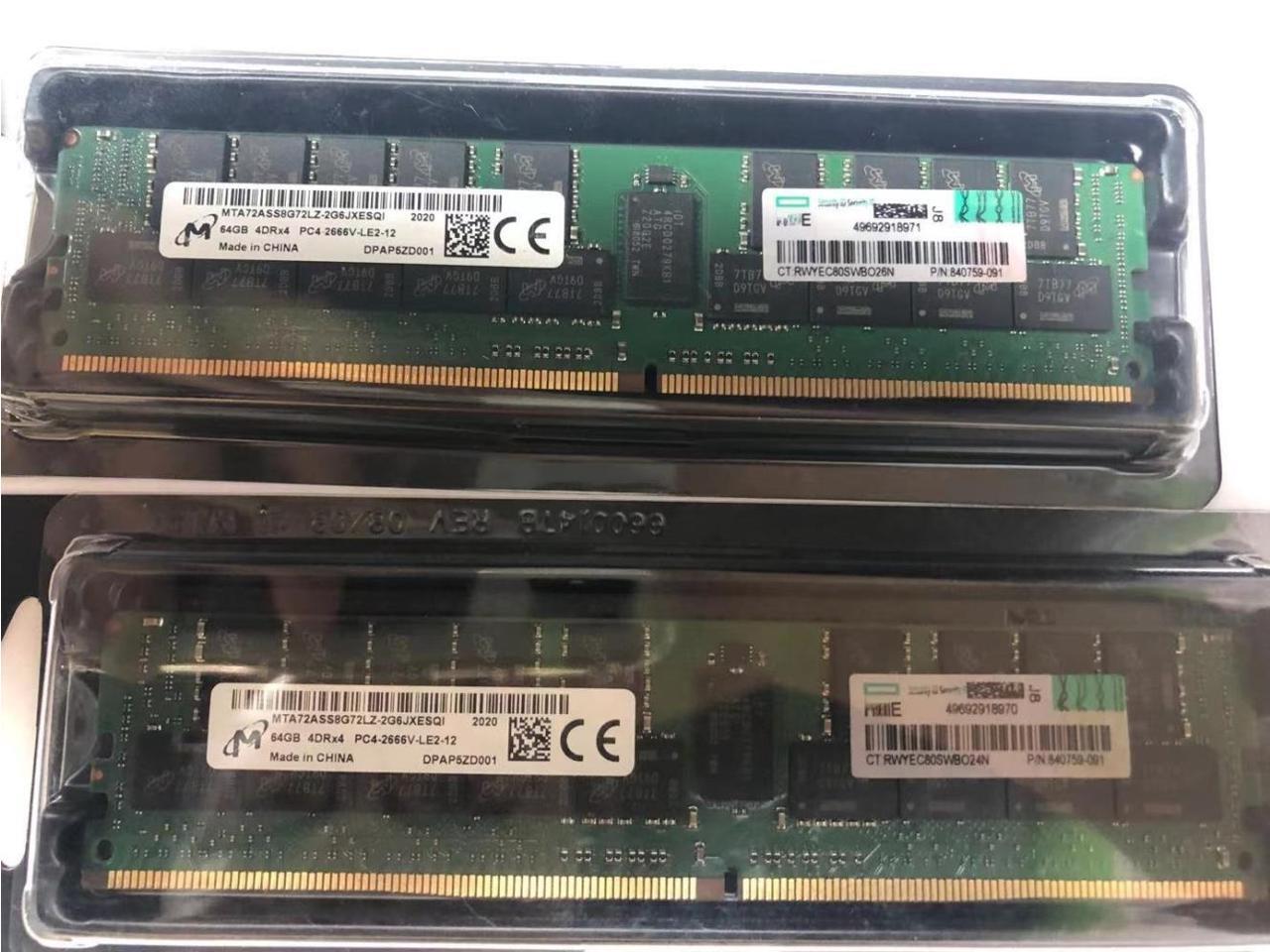 RAM Applies to HPE 815101-B21 840759-091 64GB 4Rx4 PC4-2666V 850882-001 ...