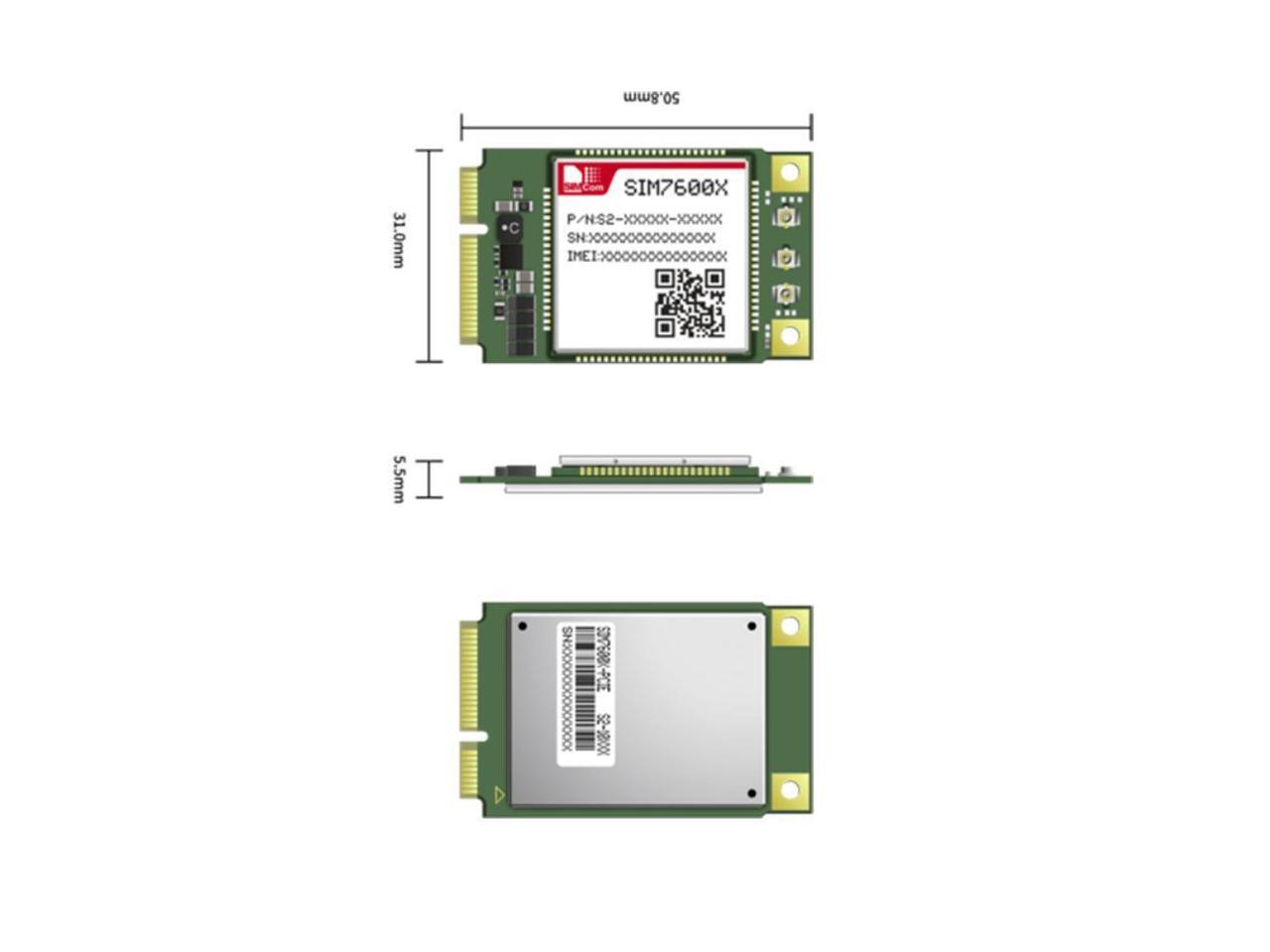 Simcom Sim7600sa Mini Pcie Lte Cat 1 Module Lte Fdd B1 B2 B3 B4 B5 B7
