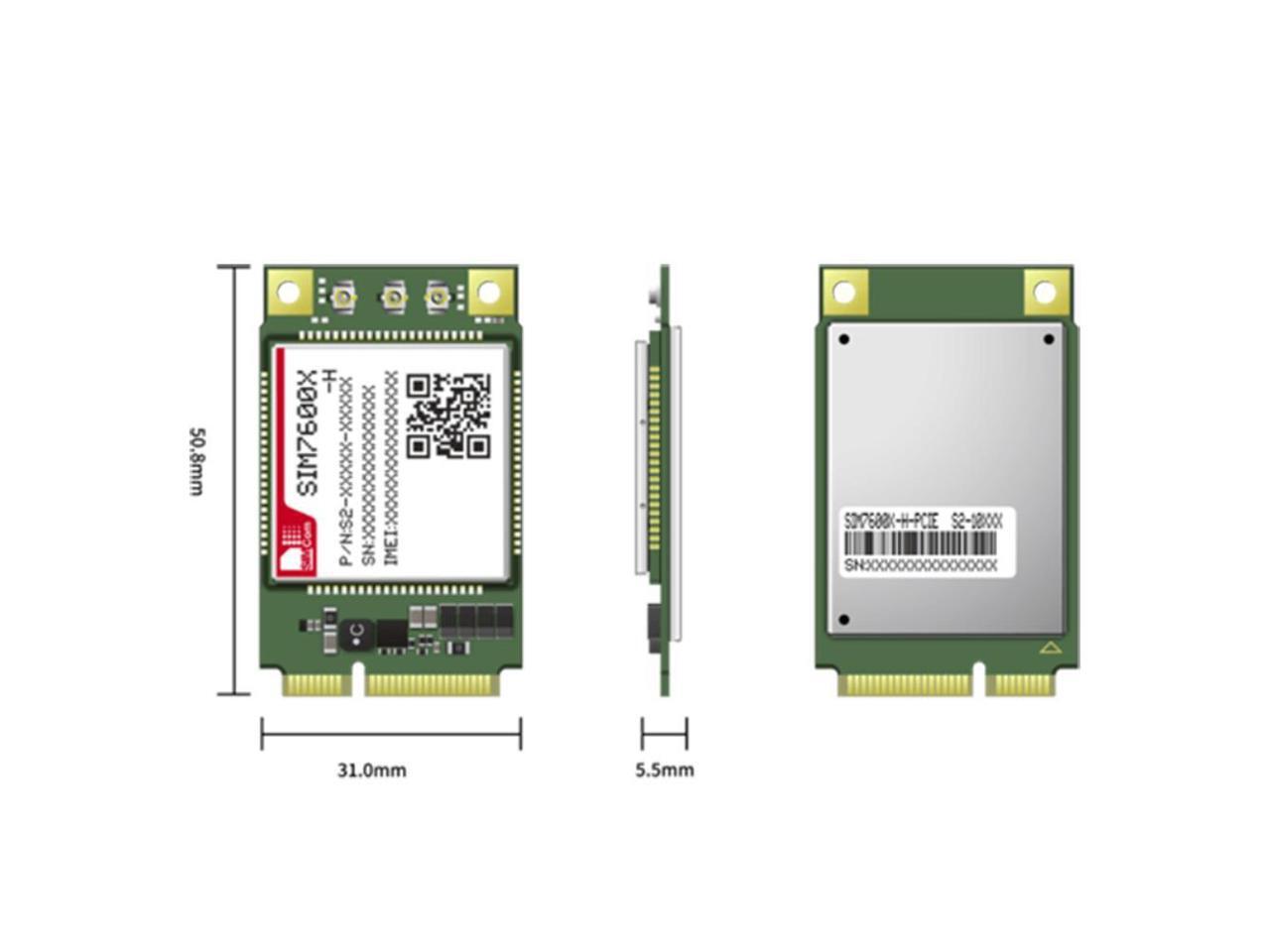 Andsim7600na H Mini Pcie Lte Cat4 Module Lte Fdd B2 B4 B5 B12 B13 B14 B25
