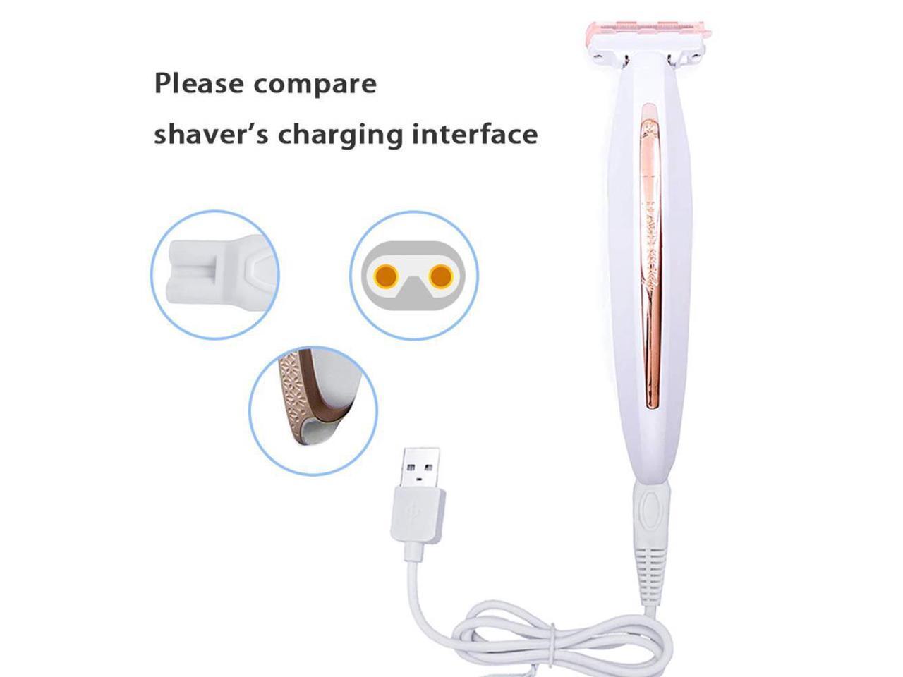 Shaver for Women USB Charging Cable for Finishing Touch Flawless Body ...