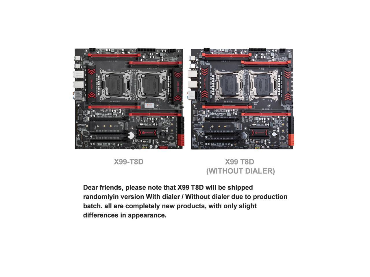 HUANANZHI X99 T8D X99 Motherboard Intel Dual with Intel XEON E5 2696 V3 ...