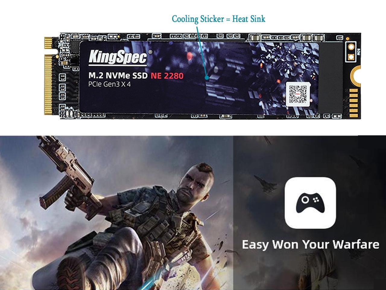 KingSpec M2 SSD NVMe 1TB M.2 2280 PCIe Gen 3.0X4 SSD Internal Solid ...