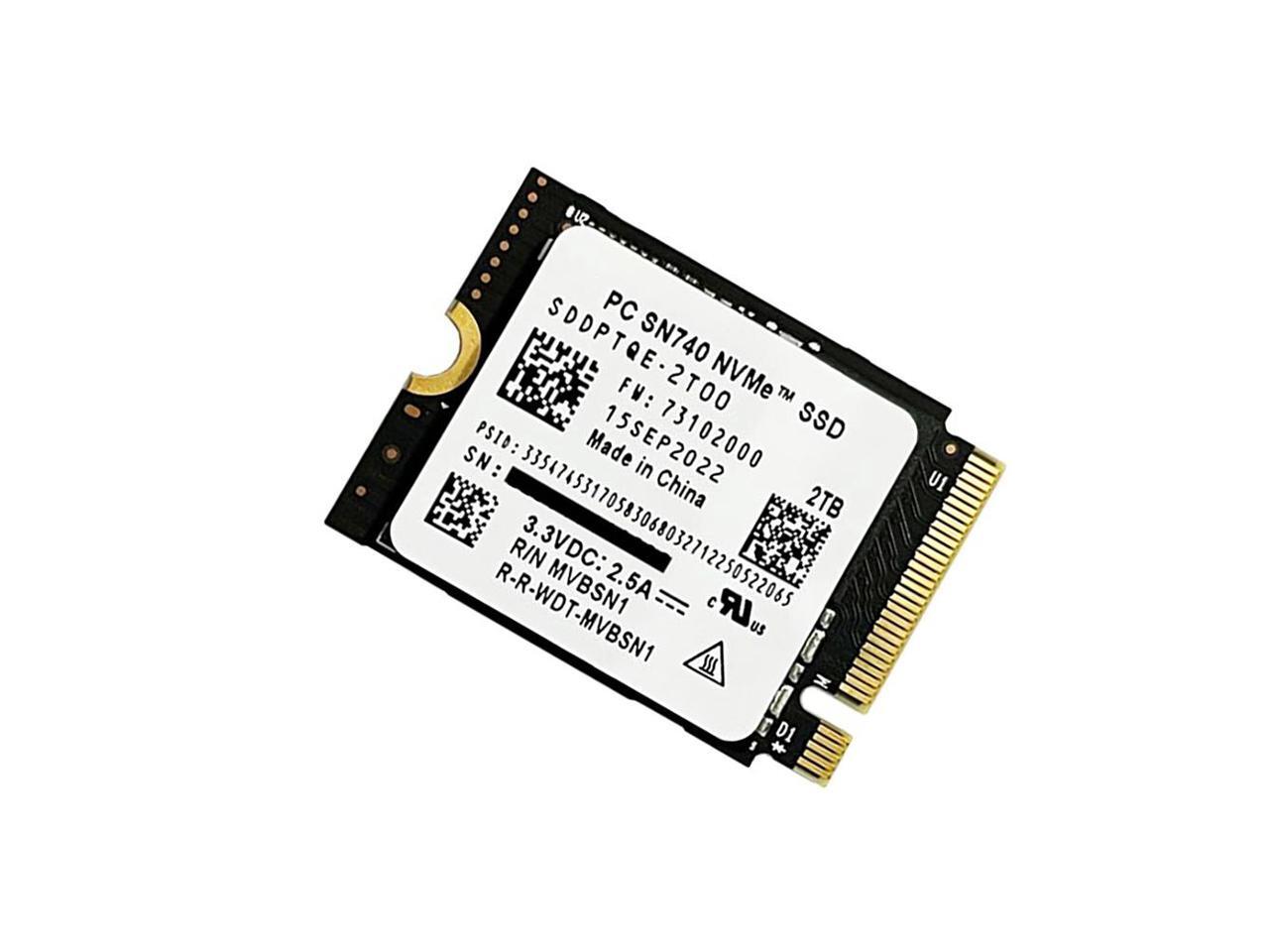 PC SN740 2TB M.2 2230 SSD NVMe PCIe4x4 For Steam Deck ASUS ROG Flow X ...