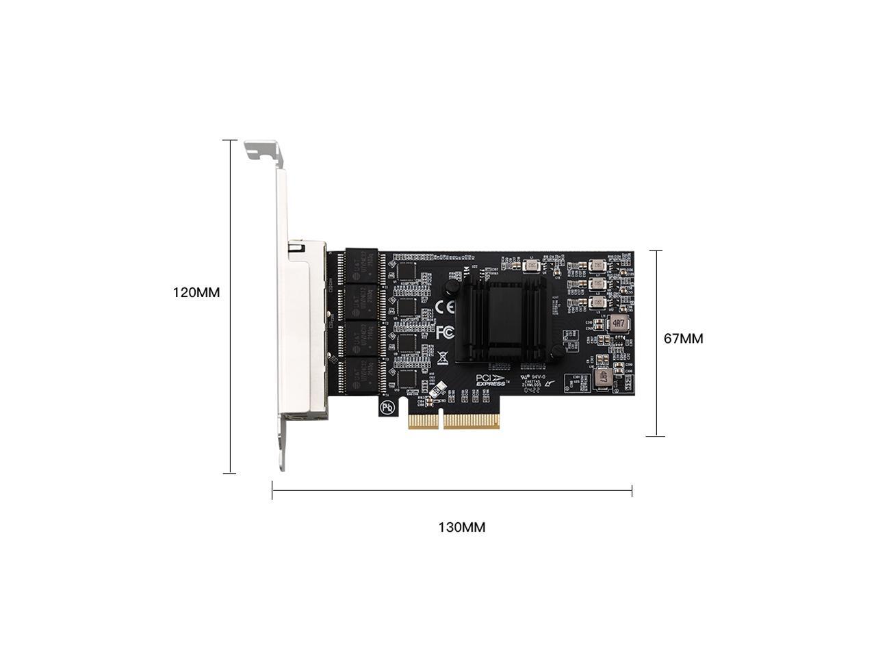 4 Ports 2.5G Gigabit Network Card High-speed Stable Network Card Gaming ...