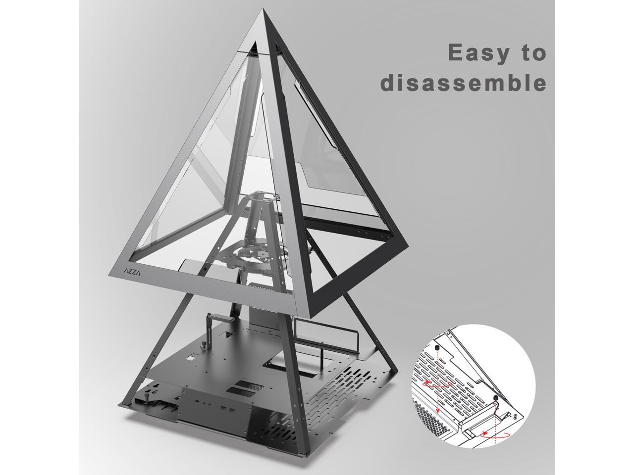 AZZA PYRAMID 804L / PCIE 3.0 included / Gaming / CNC ATX Case ...