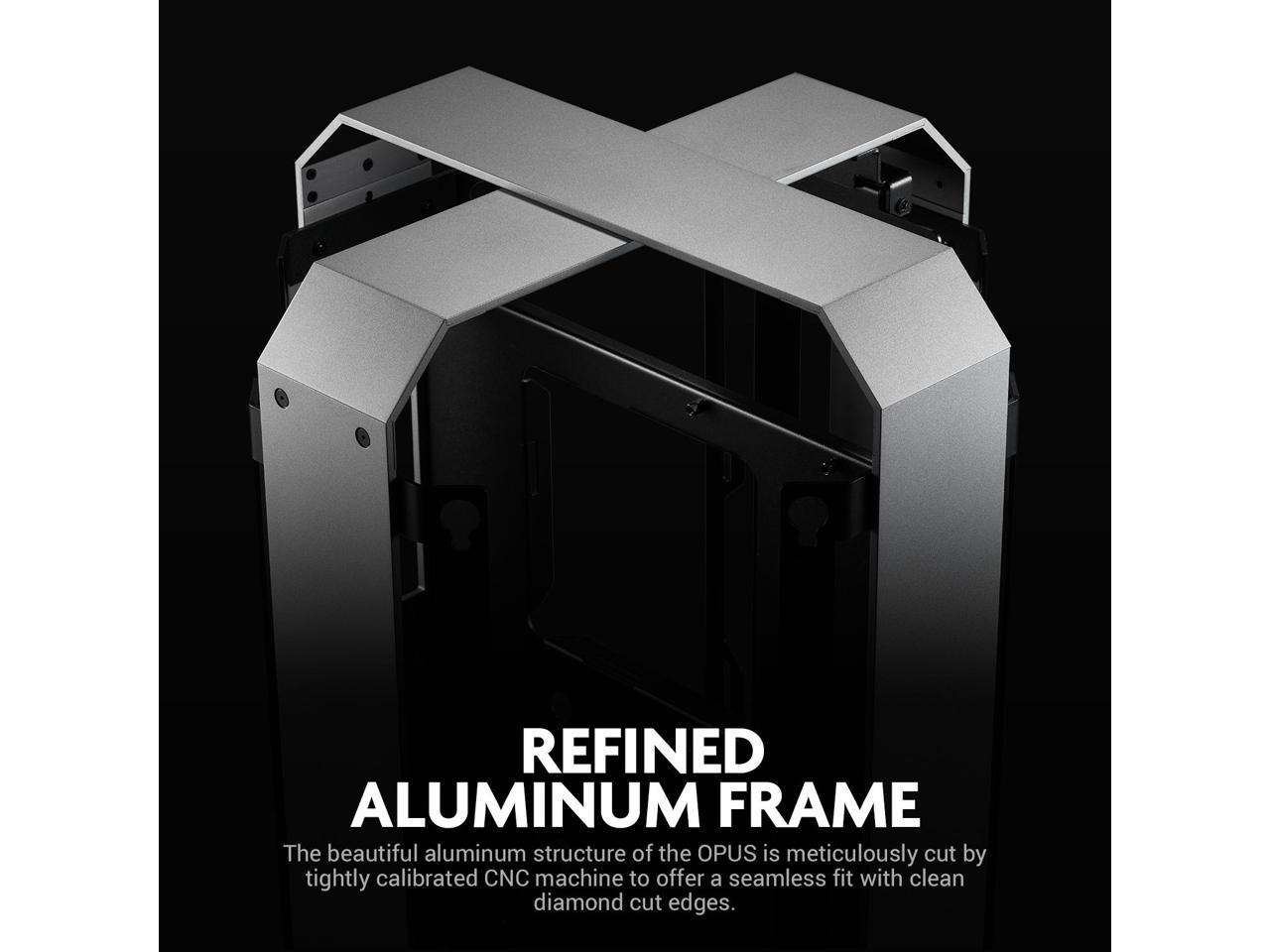 AZZA Opus 809 / Gaming / CNC ATX Case / 4-Side Tempered Glass / Silver ...