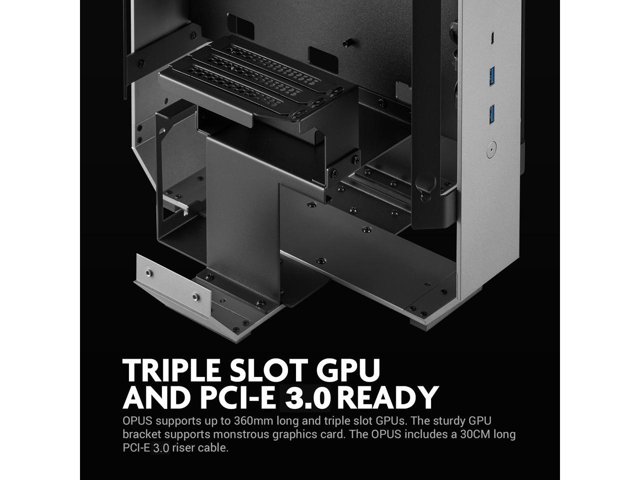 AZZA Opus 809 / Gaming / CNC ATX Case / 4-Side Tempered Glass / Silver ...