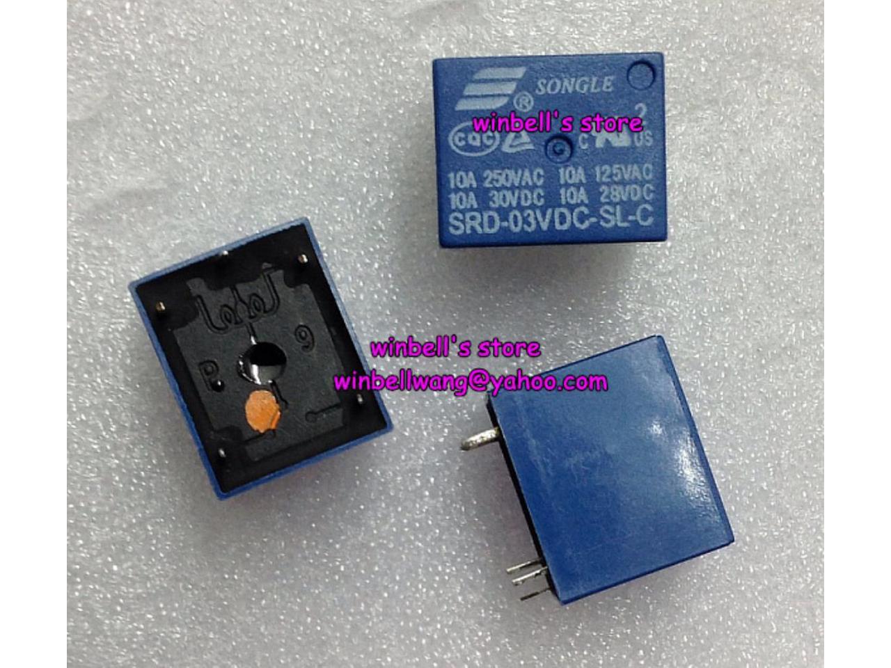 10pcs! and 3V relay SRD-03VDC-SL-C 5pins 10A ,in stock ~ - Newegg.com
