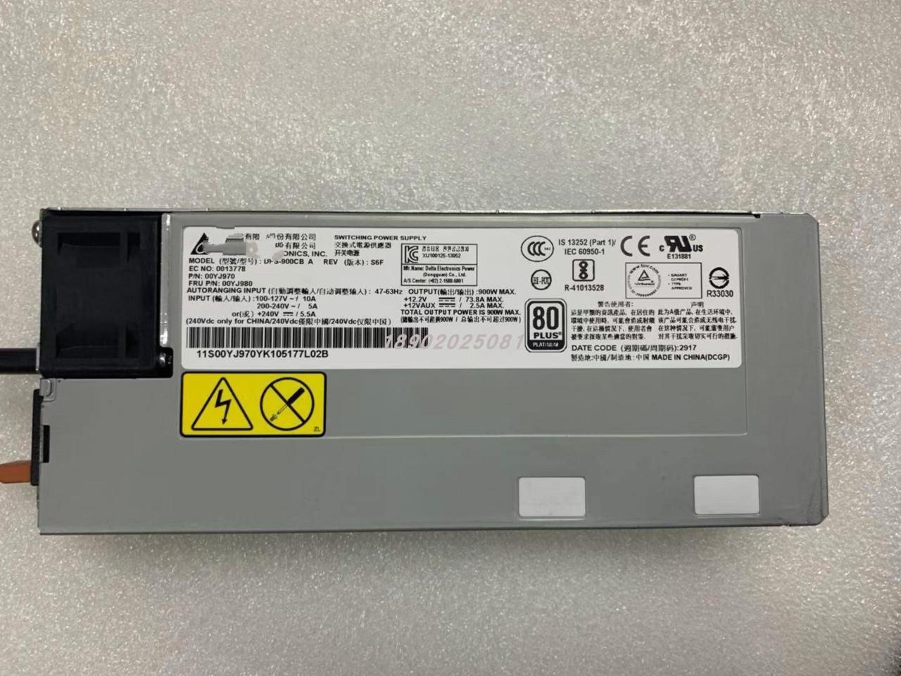 For IBMX3650M4/M5 X3850X6 X3950X6 power supply 900W 00YJ980 00JY970 ...