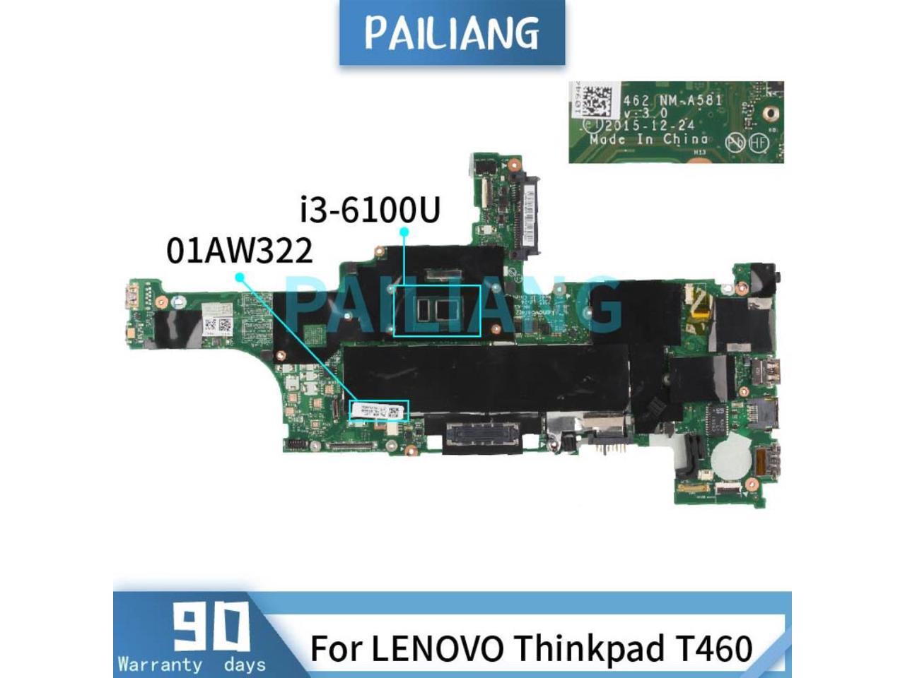 Laptop motherboard For LENOVO Thinkpad T460 i3-6100U Mainboard NM-A581 ...