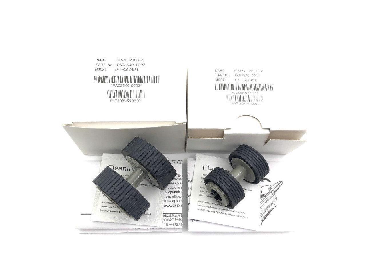 1SET PA03540-0001 PA03540-0002 Brake and Pick Roller for Fujitsu 6130 ...