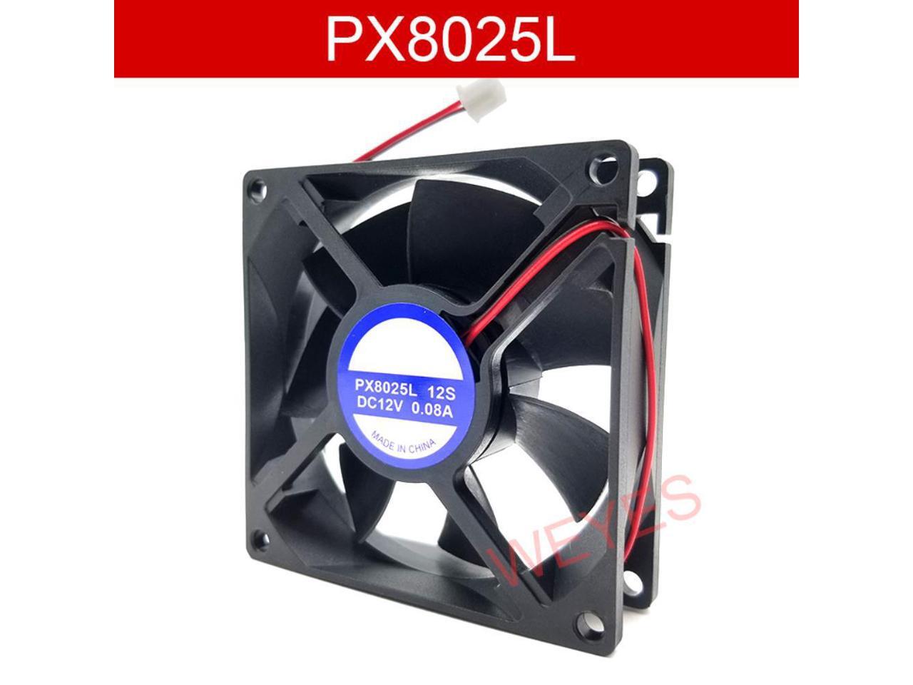 for PX8025L 12S 12V 0.08A 8cm 8025 80 * 80 * 25MM Mute Cooling Fan ...