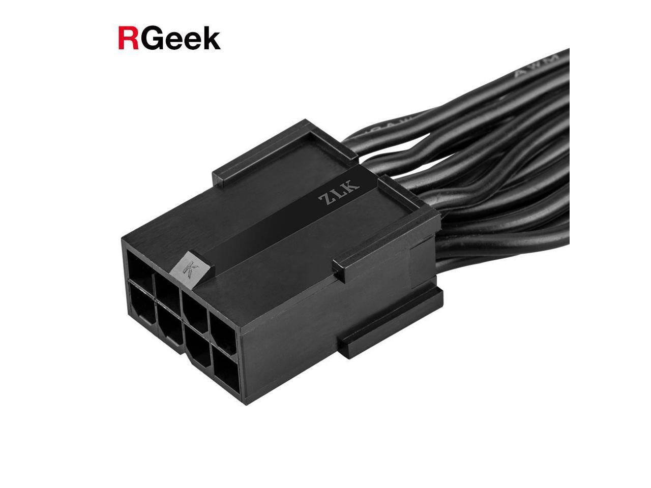 RGEEK Graphics Card 8 Pin Female to 2 Dual 8 (6+2) Pin PCIE Adapter ...