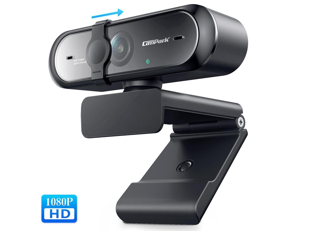 CAMPARK 1080P Webcam for PC Full HD Autofocus Camera with Cover USB Web ...